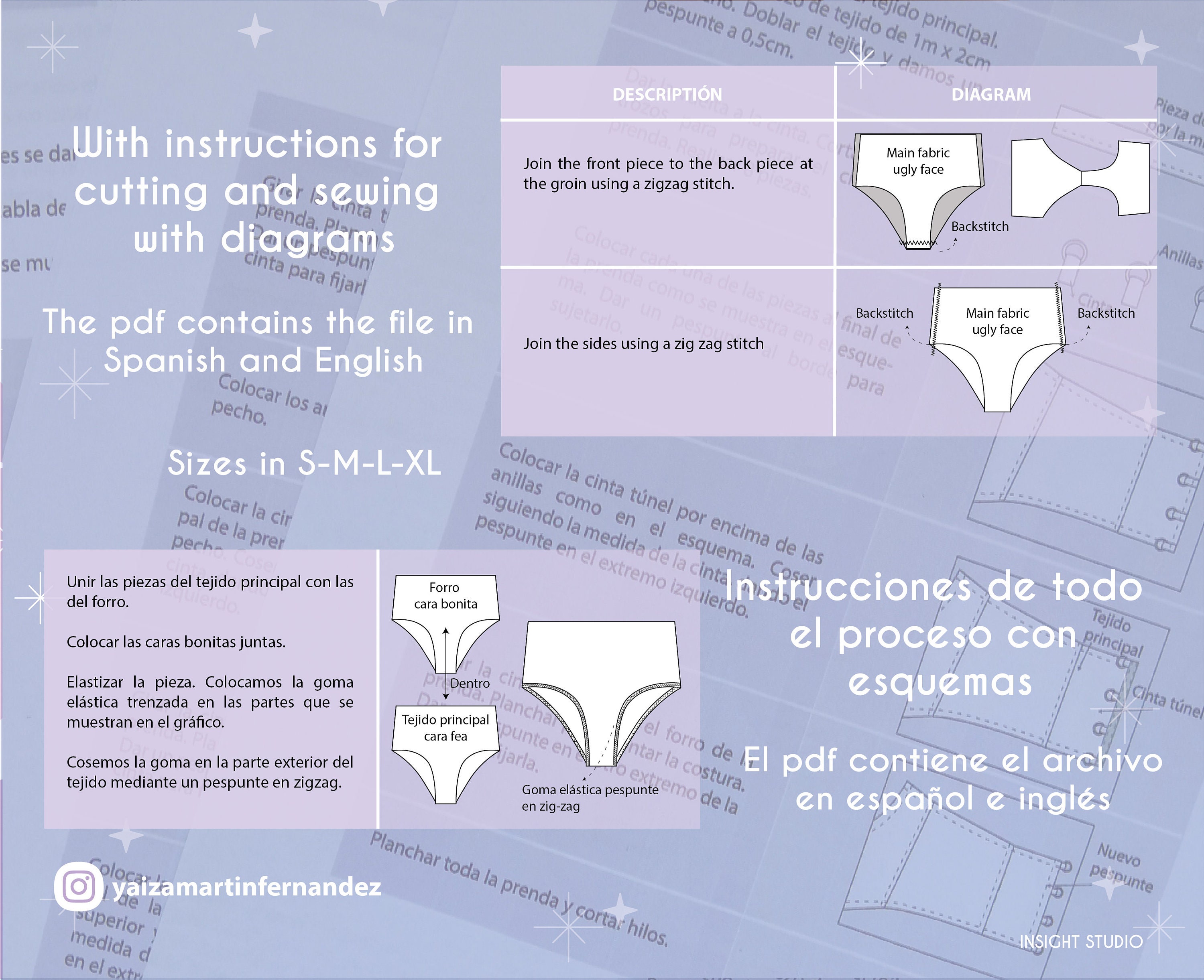 Bikini Bottom Pdf Pattern | High Waisted Bottom | PDF Bikini Sewing ...