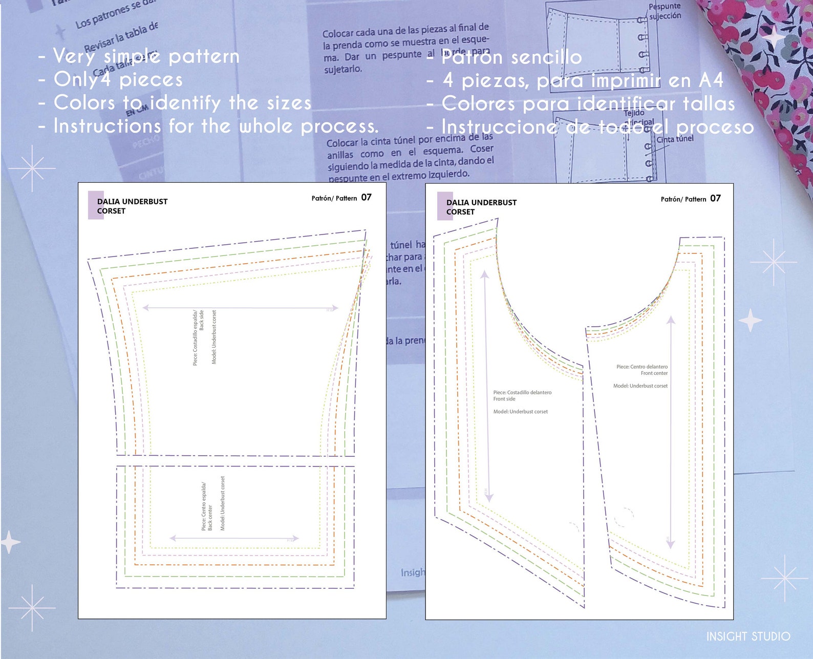 Corset Top Sewing Pattern Instant Download Underbust Corset | Etsy