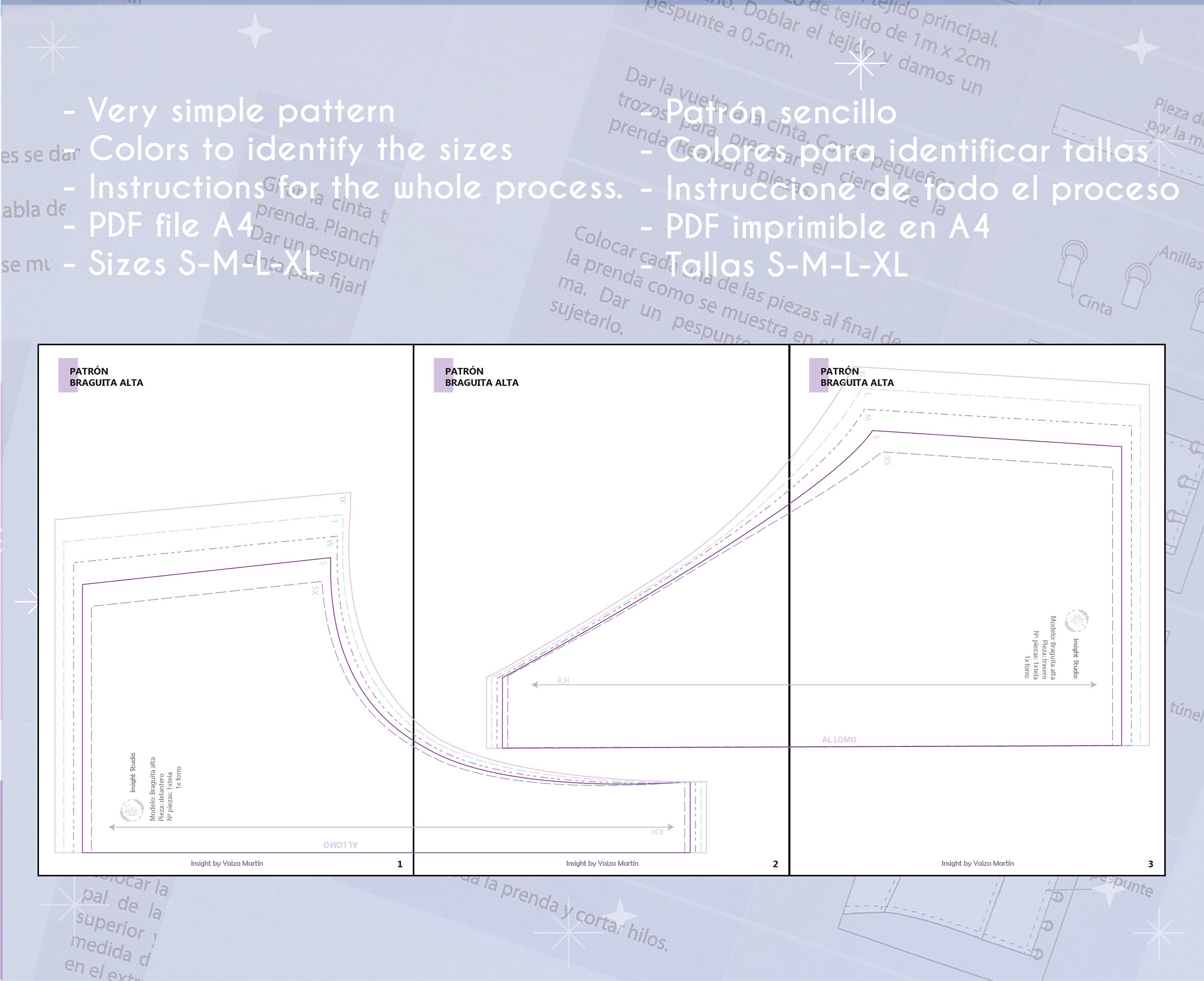 Bikini Bottom Pdf Pattern | High Waisted Bottom | PDF Bikini Sewing ...