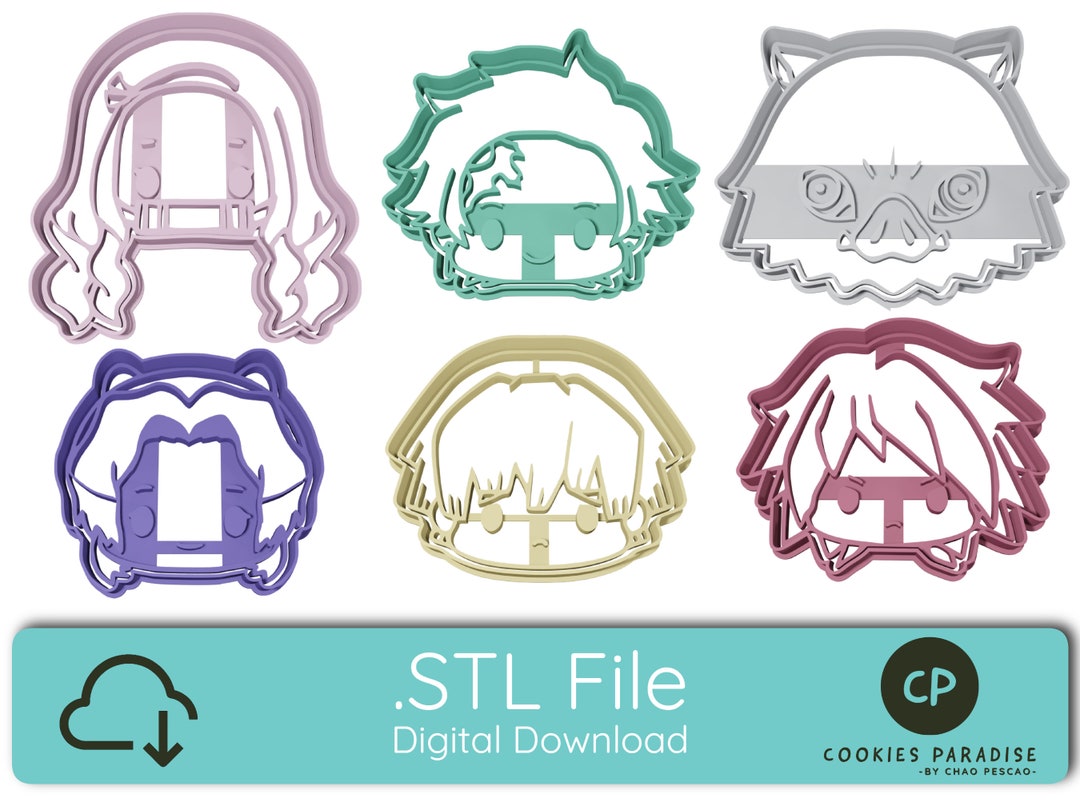 Anime Theme Collection, Cookie Cutter - STL FILE - Etsy