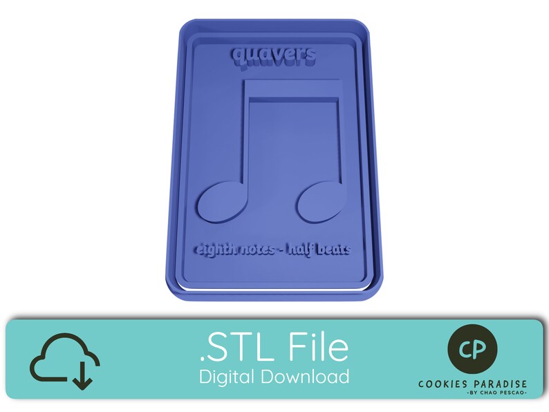 Music Notes Collection, Cookie Cutter - STL FILE - Etsy