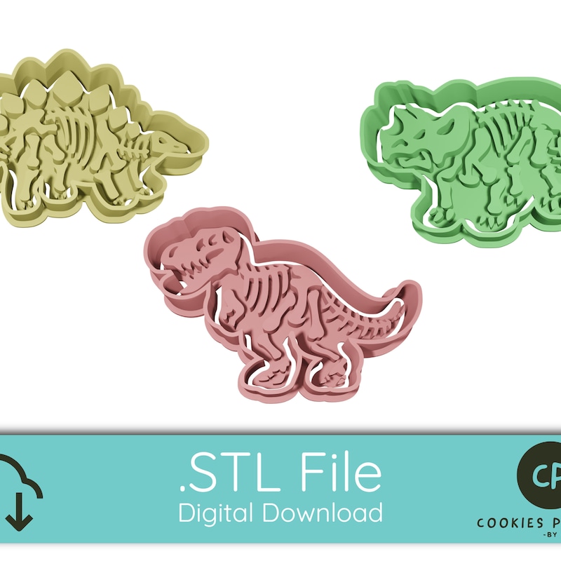 Dinosaur Pastry Cutters - Etsy