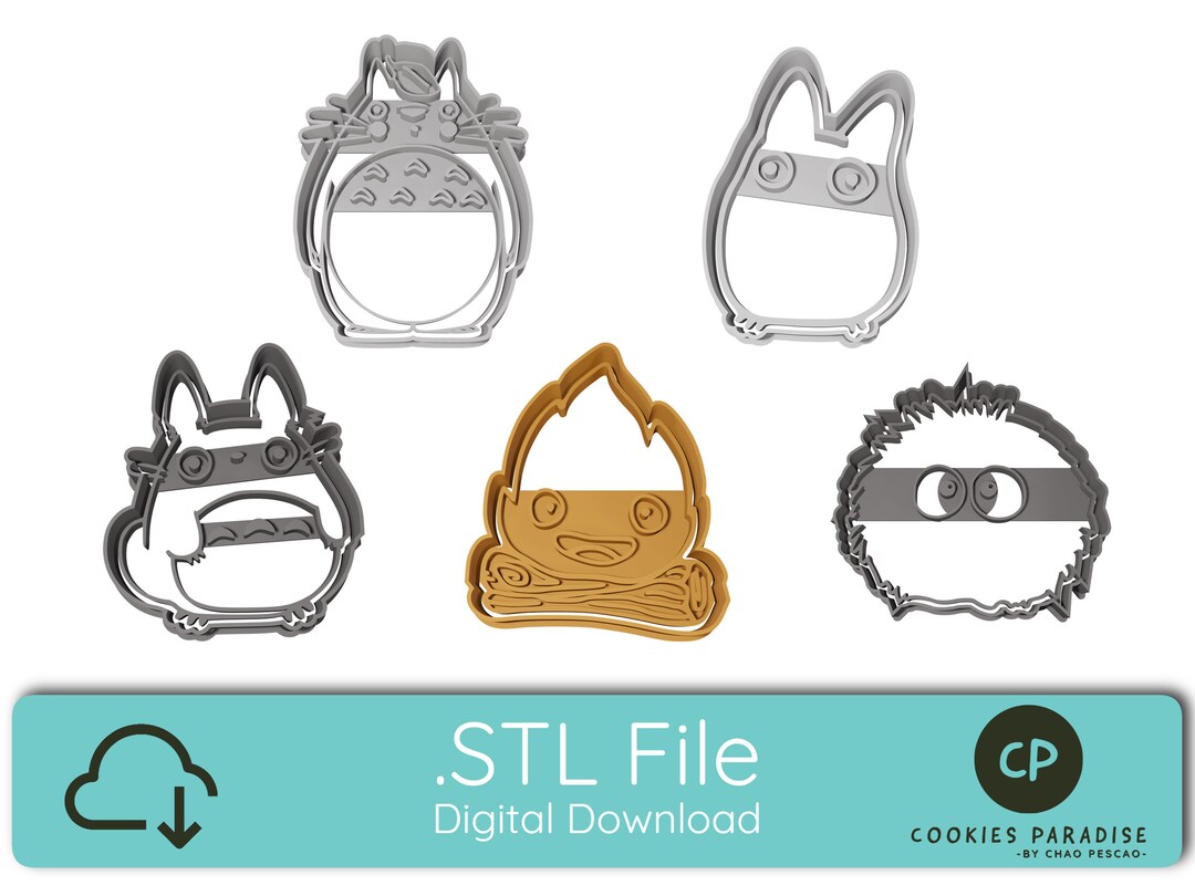 Anime Theme Collection, Cookie Cutter STL FILE - Etsy