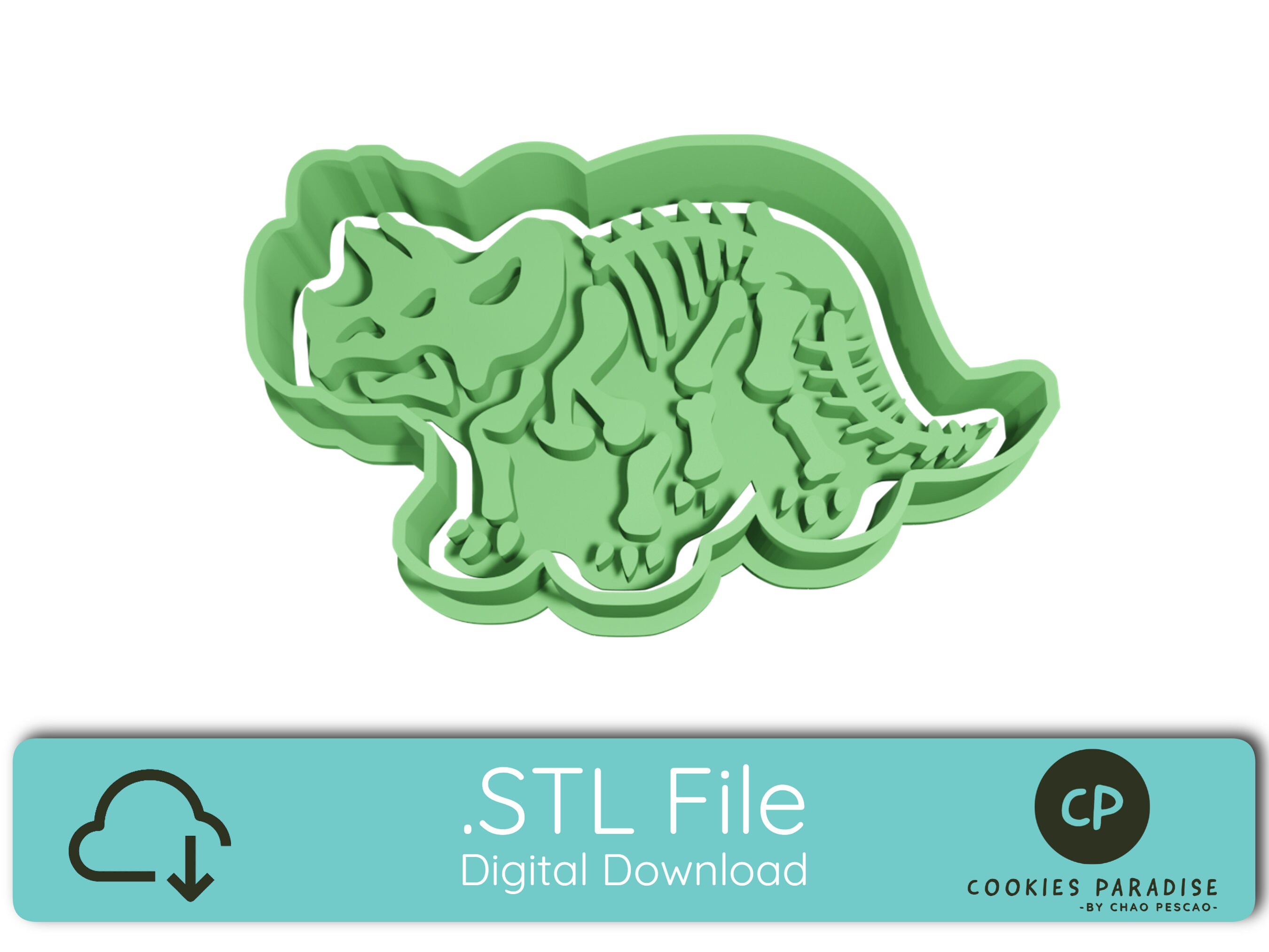 Dinosaur Skeletons Collection, Cookie Cutter - STL FILE - Etsy