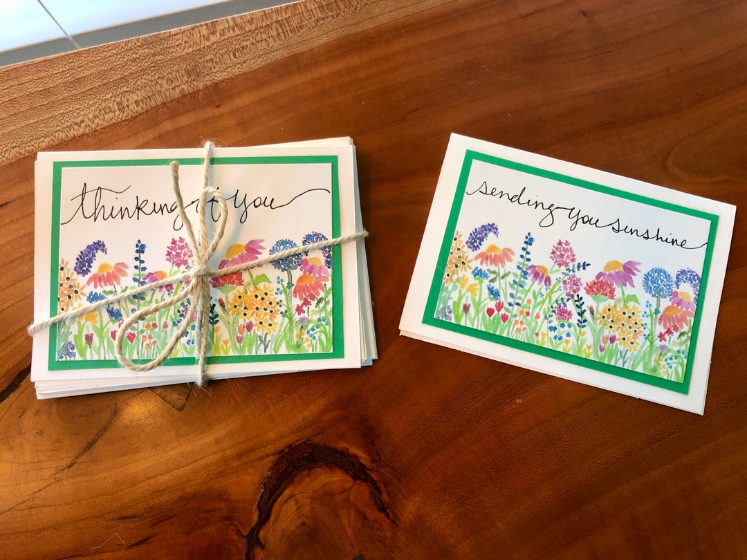 Wildflower Note Cards - Etsy
