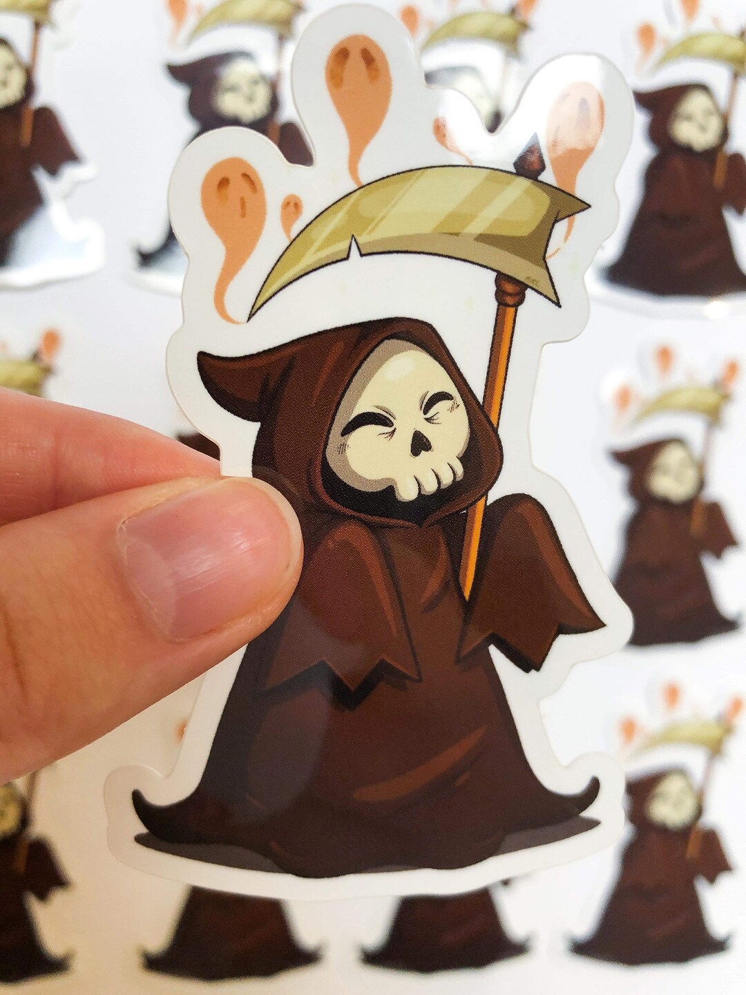 Grim Reaper Vinyl Sticker - Etsy