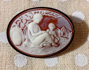 Mother Child Brooch | Etsy