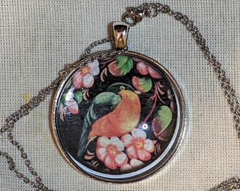 Sea Glass Painted Robin Pendant.robin Decoration - Etsy