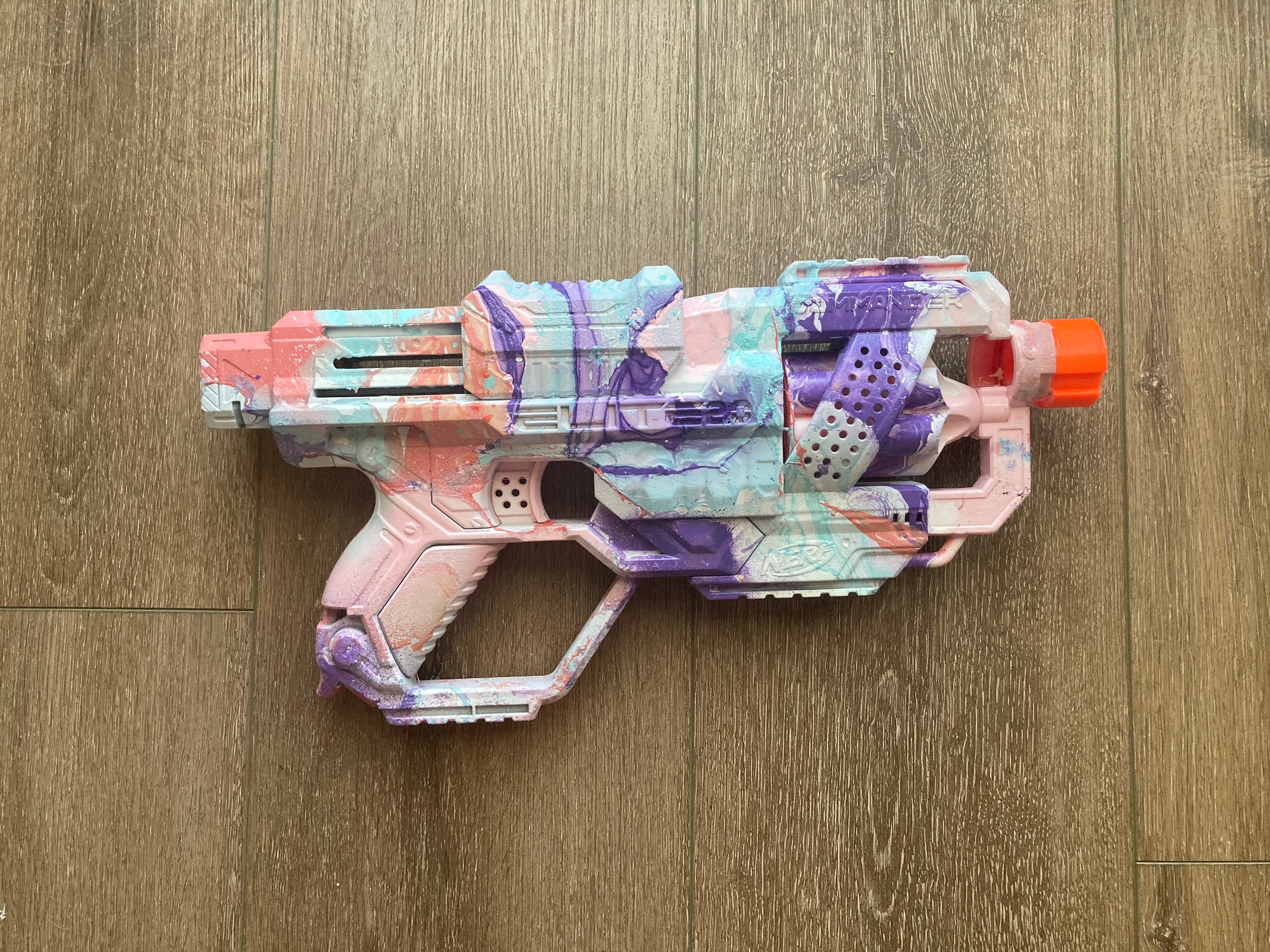 Purple Hydro dipped Nerf Elite 2.0 Commander Gun Navy New magenta ...