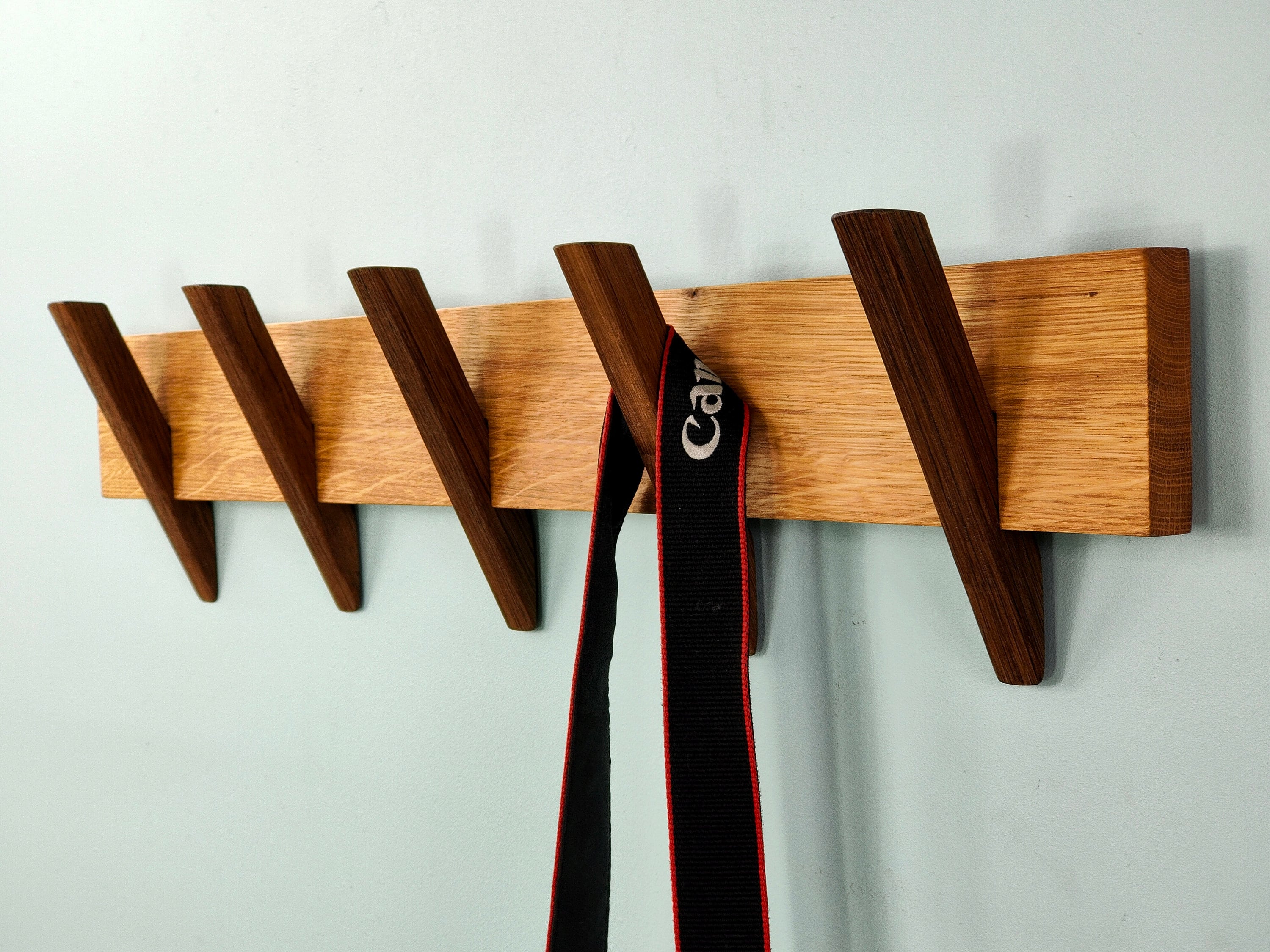 Oak Wood Rack / Wood Coat Rack / Wall Mounted Coat Rack / - Etsy