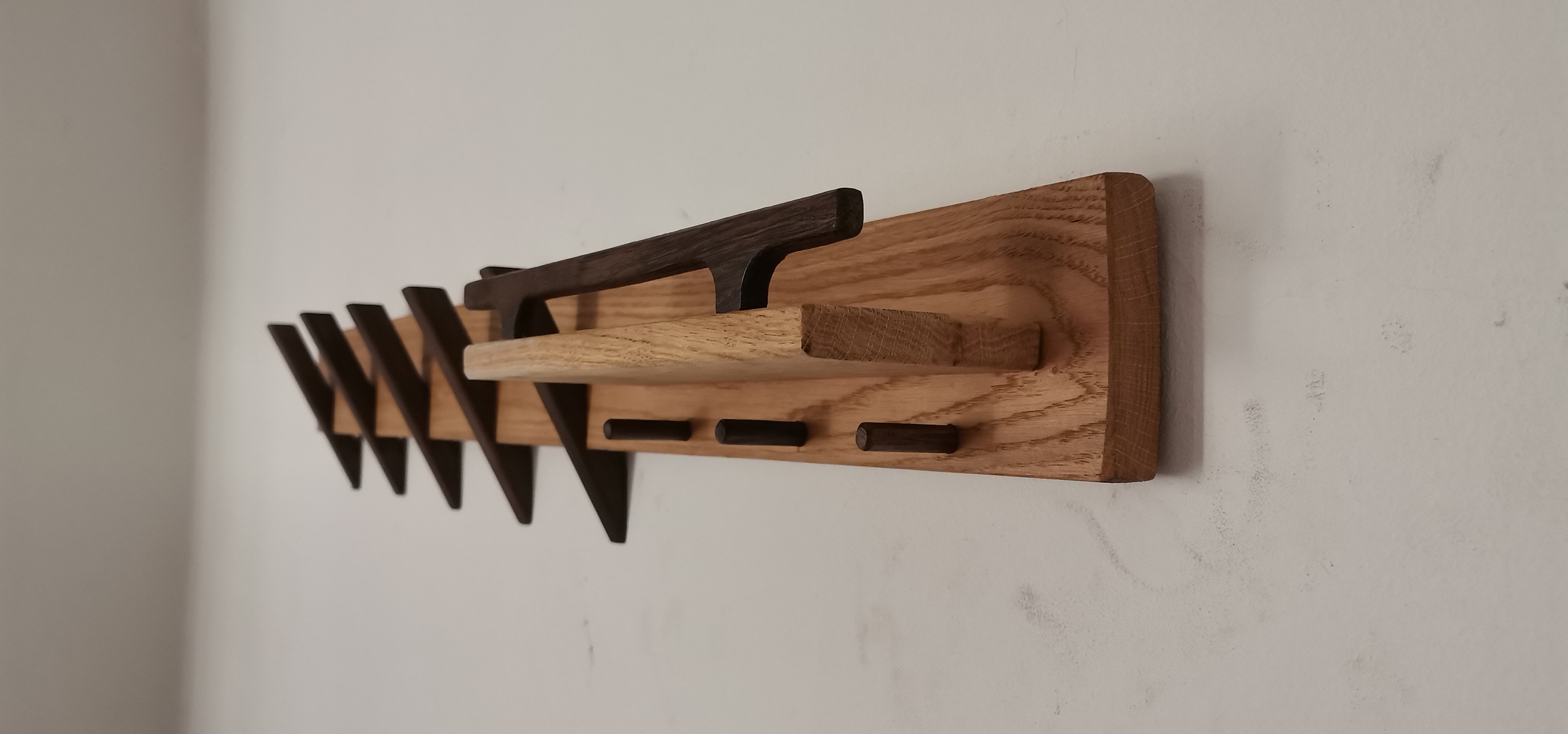Oak Wood Wall Mounted Piano Coat Rack,flip Down Wall Coat Rack, Coat ...