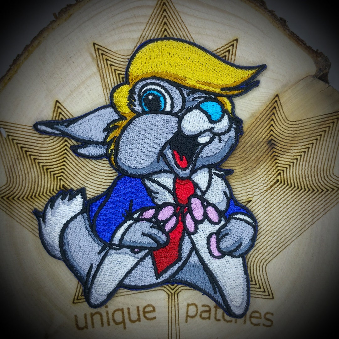 TRUMPER Thumper Rabbit Mashup Embroidery Patch Morale Comics Bambi Law ...