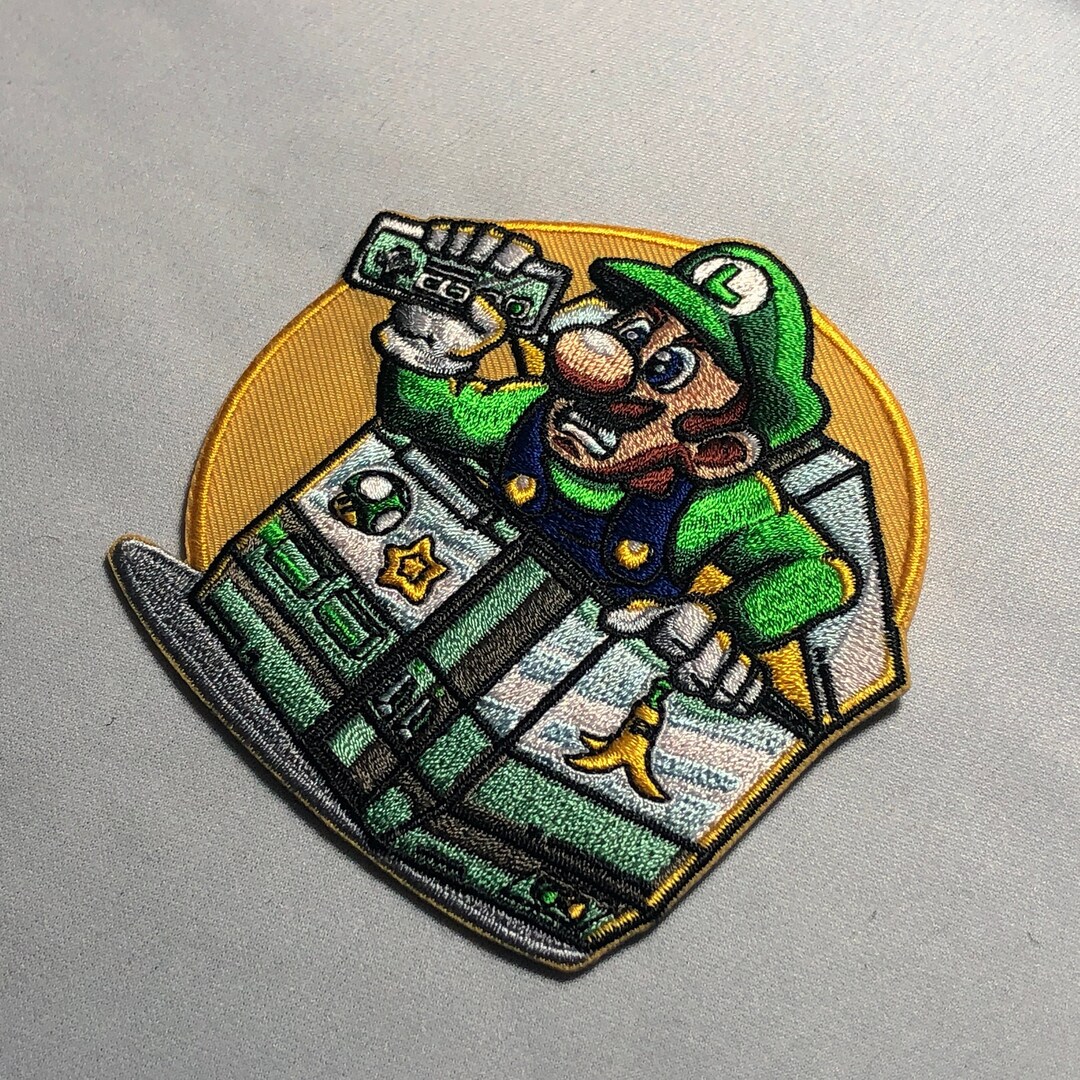 LUIGI Magic Mushroom Iron on Patch Morale Badge Embroidered Patches for ...