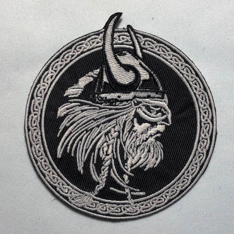 VIKING HEAD Helmet Shield Norse Odin Skull Patch Morale Mean - Etsy