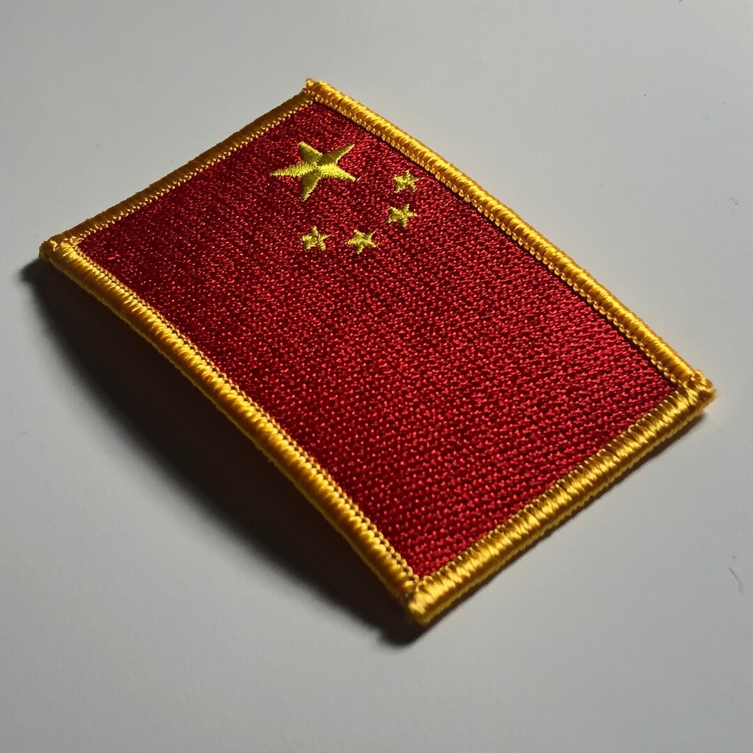 The National Flag of the People's Republic of China Iron on Patch Morale Five-star Red Flag ...