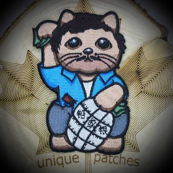 PABLO ESCOBAR NARCOS Lucky Cat Maneki Neko Mashup Embroidery - Etsy Canada