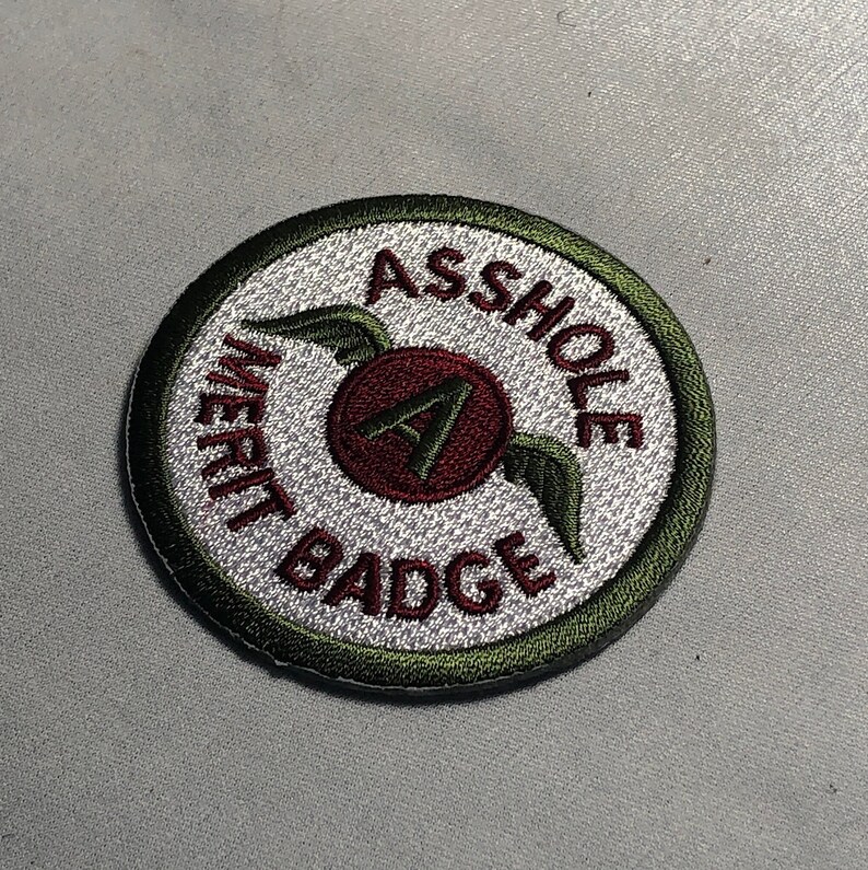 ASS HOLE Merit Badge Military Tactical Patch Morale Funny Hook - Etsy