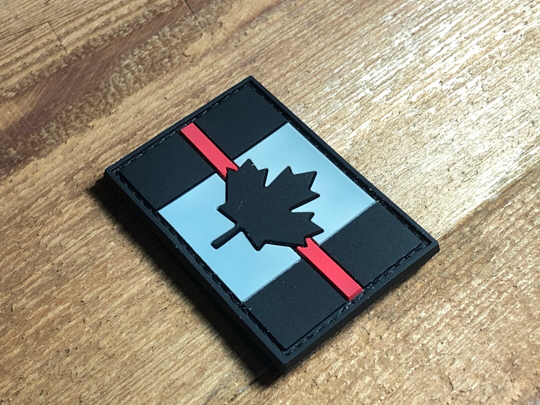 PVC SUBDUED RED Line Canadian Flag Pattern Maple Leaf Tactical Patch ...
