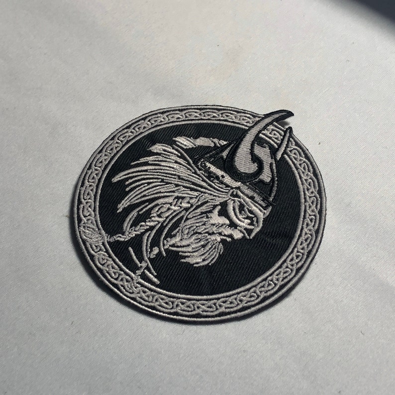 VIKING HEAD Helmet Shield Norse Odin Skull Patch Morale Mean - Etsy