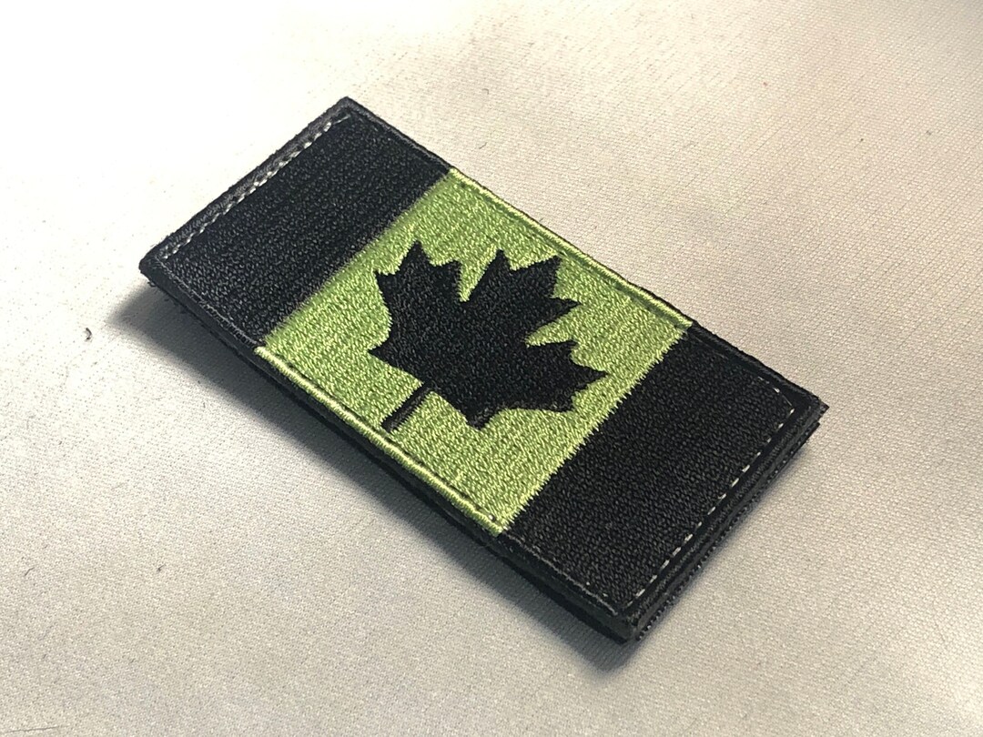 Lime GREEN SUBDUED Canadian Flag Punisher Pattern Maple Leaf Tactical Patch Morale Army Vest ...