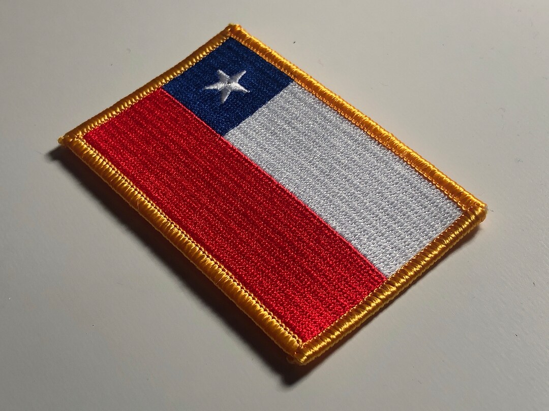 The National Flag of CHILE Iron on Patch Morale República De Chile Por La Razón O La Fuerza ...