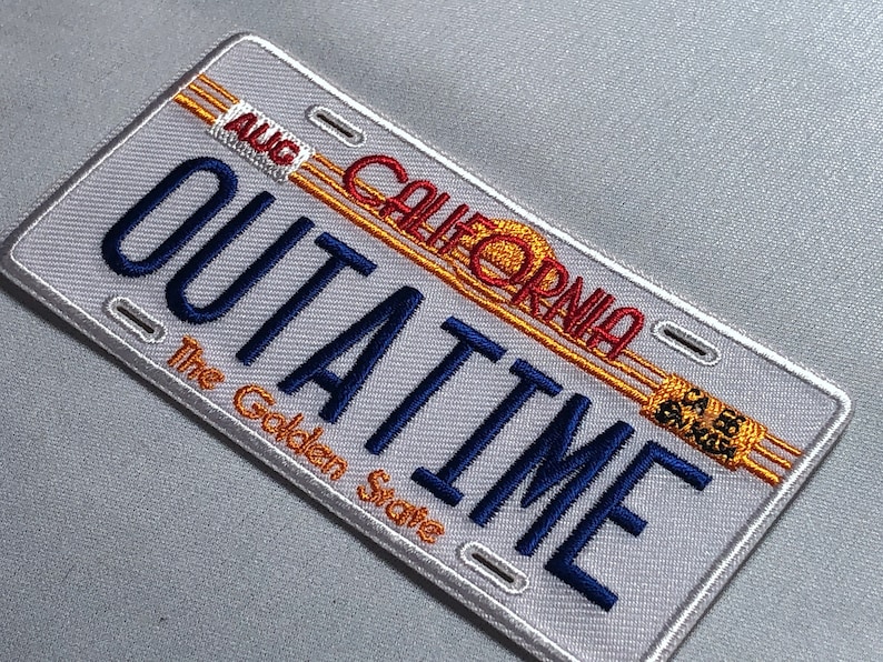 Outta Time Back to Future License Plate California Patch - Etsy
