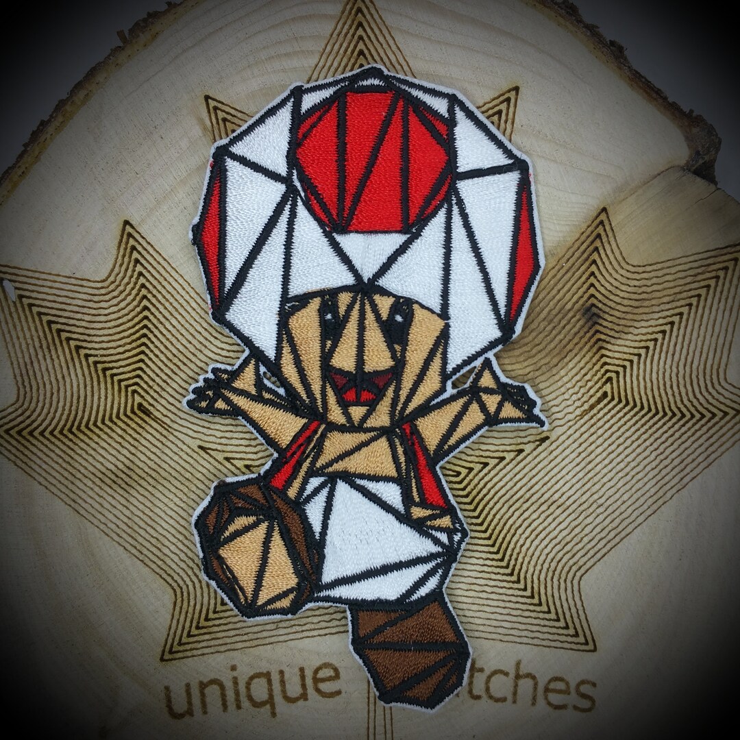 Origami TOAD Mario Mashup Embroidery Patch Morale Hook and - Etsy Canada