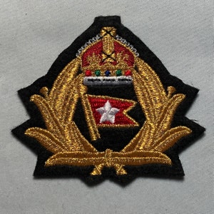 RMS TITANIC Officer Captain Smith Cap Patch Iron on Wreath Crown White ...