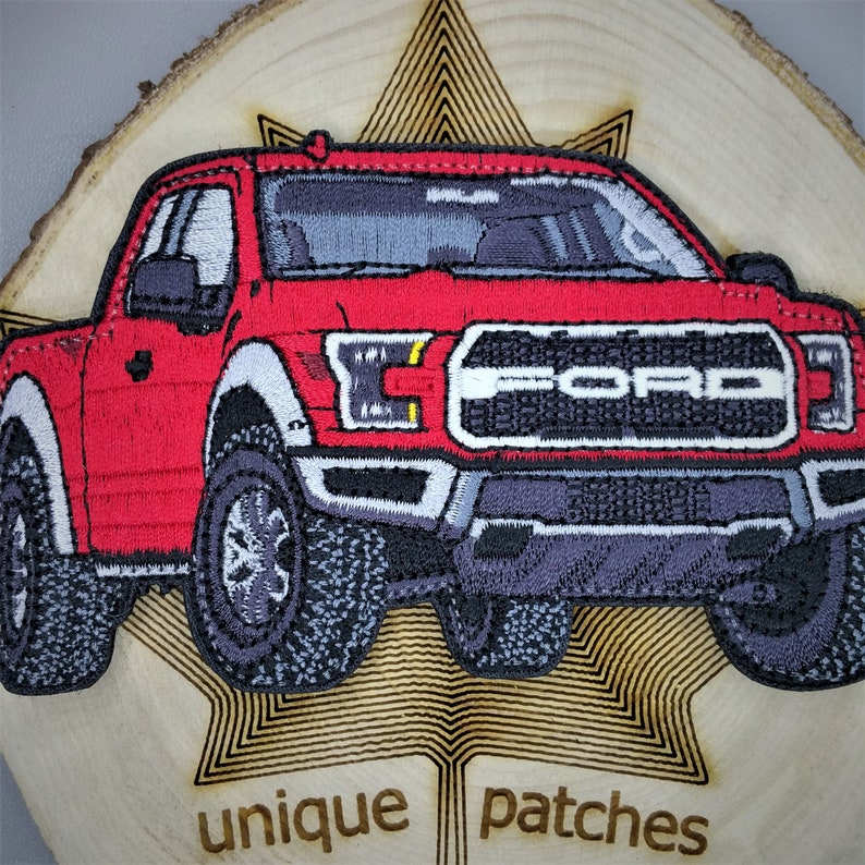 RAPTOR Truck Embroidery Patch Morale Red F150 Hook and Loop - Etsy