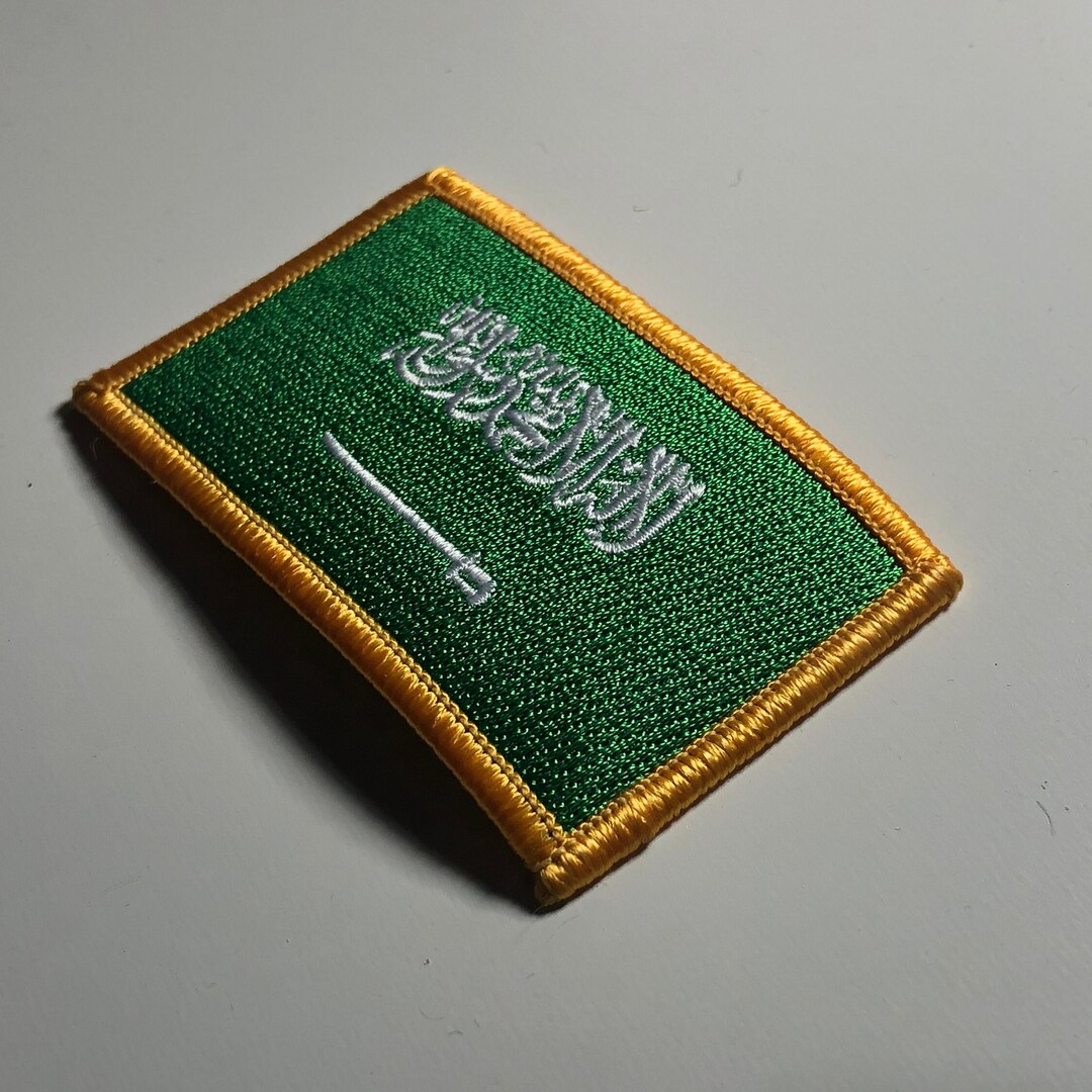 The Flag of Saudi Arabia Iron on Patch Morale There is No God but God ...