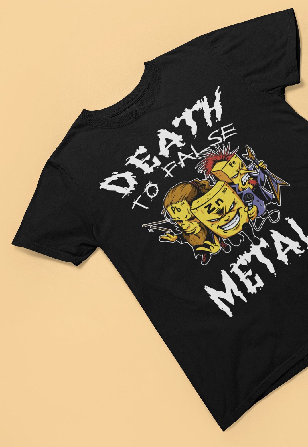 Death to False Metal T-shirt Funny Metalhead Heavy Metal T-shirt - Etsy