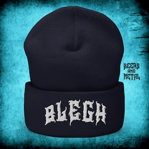 Blegh Beanie, Gifts for Metalheads, Blegh Hat, Death Metal Gift, Heavy ...