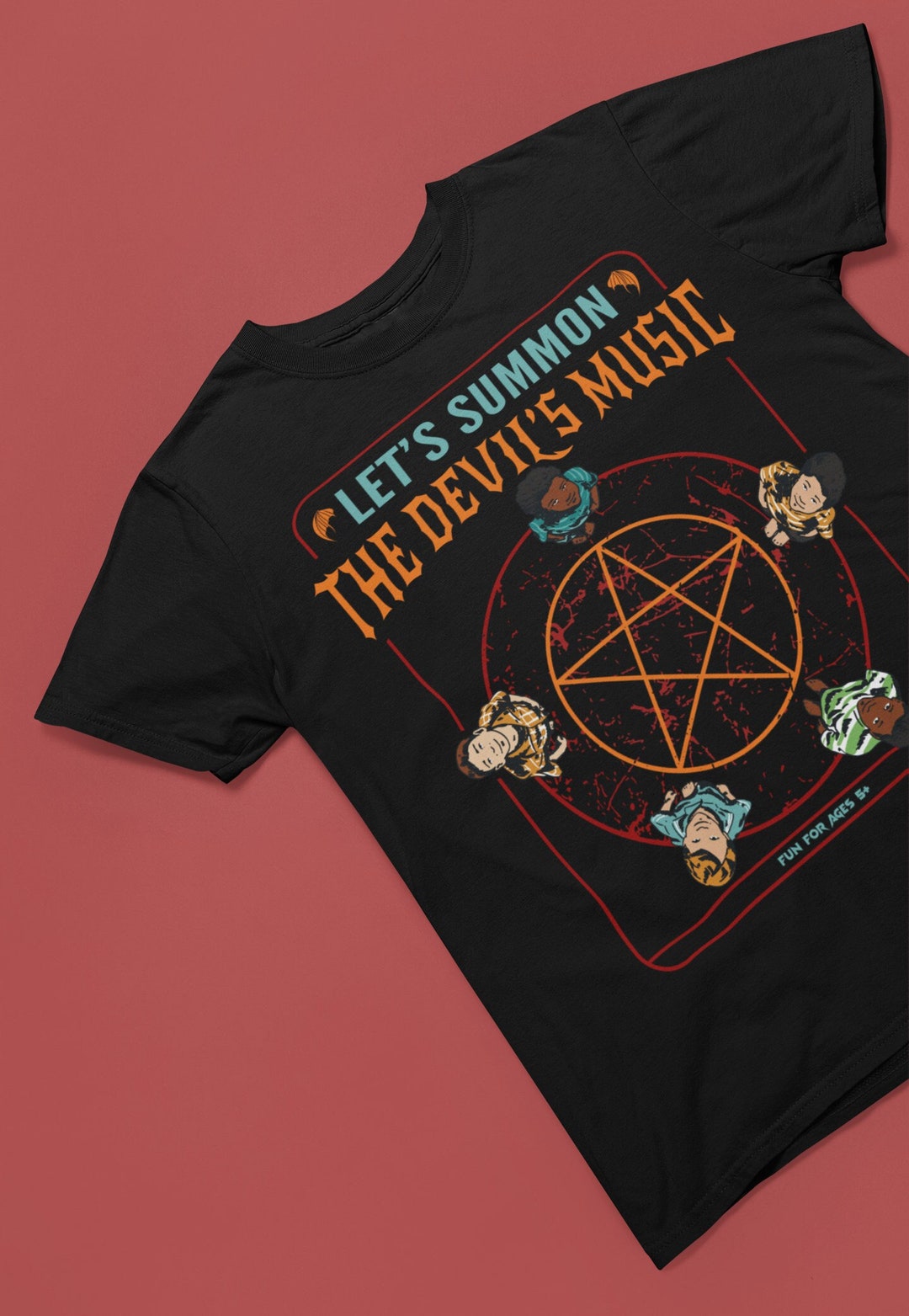 Let's Summon the Devil's Music T-shirt | Funny Metalhead T-shirt ...