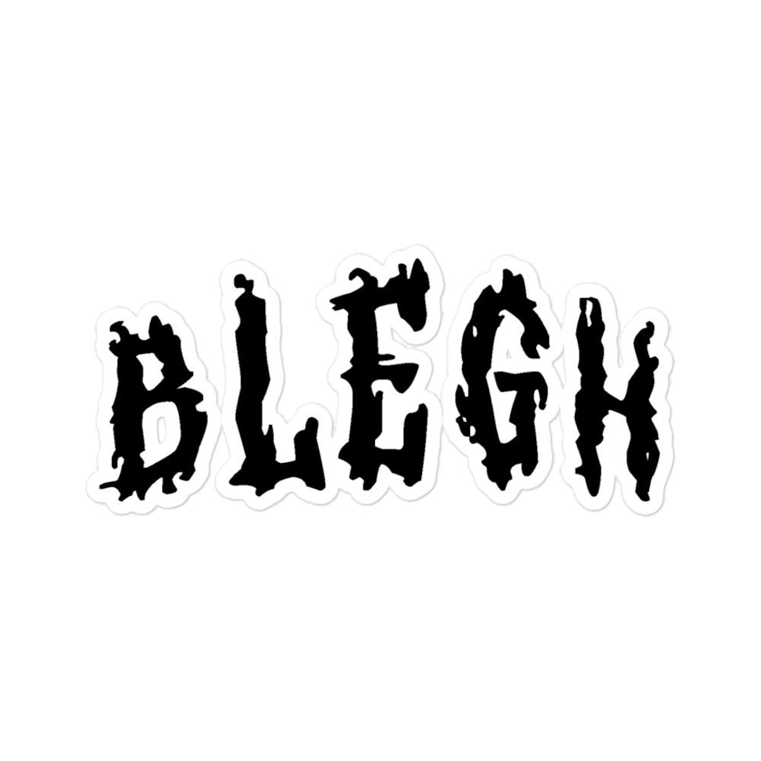 Blegh Funny Death Metal Logo Sticker - Etsy