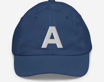 TODDLER Initial Monogram Baseball Cap Custom Color Hat and Embroidery ...