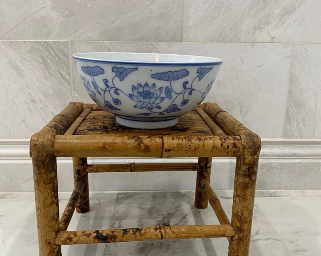 Blue and White Chinese Bowl - Etsy