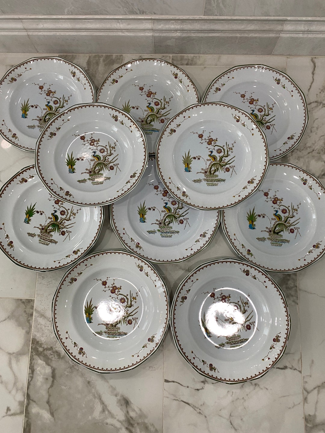 Set of 10 Wedgewood Old Chelsea Plates - Etsy