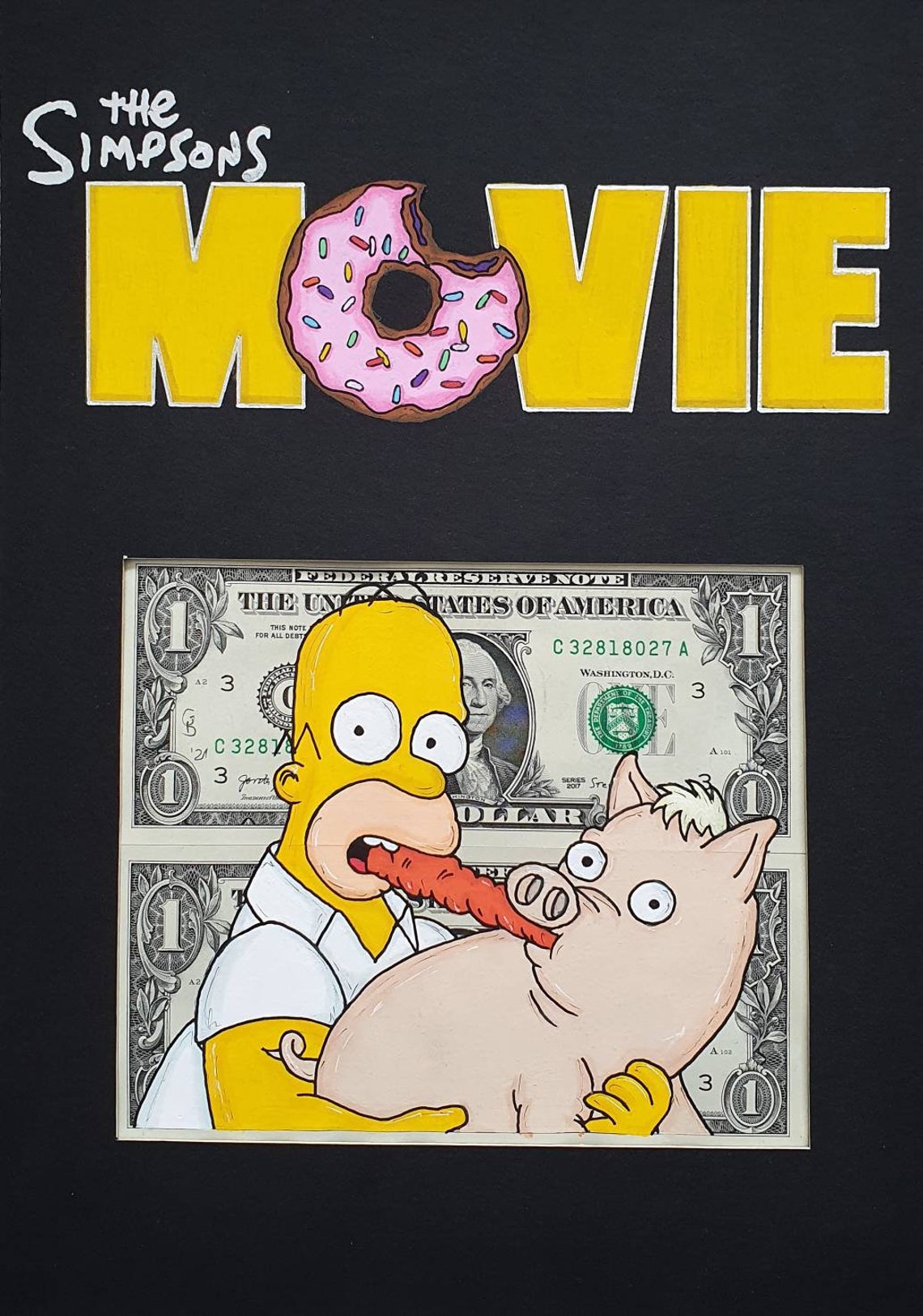 Spider Pig Homer Simpson The Simpsons Dollar Art Money | Etsy