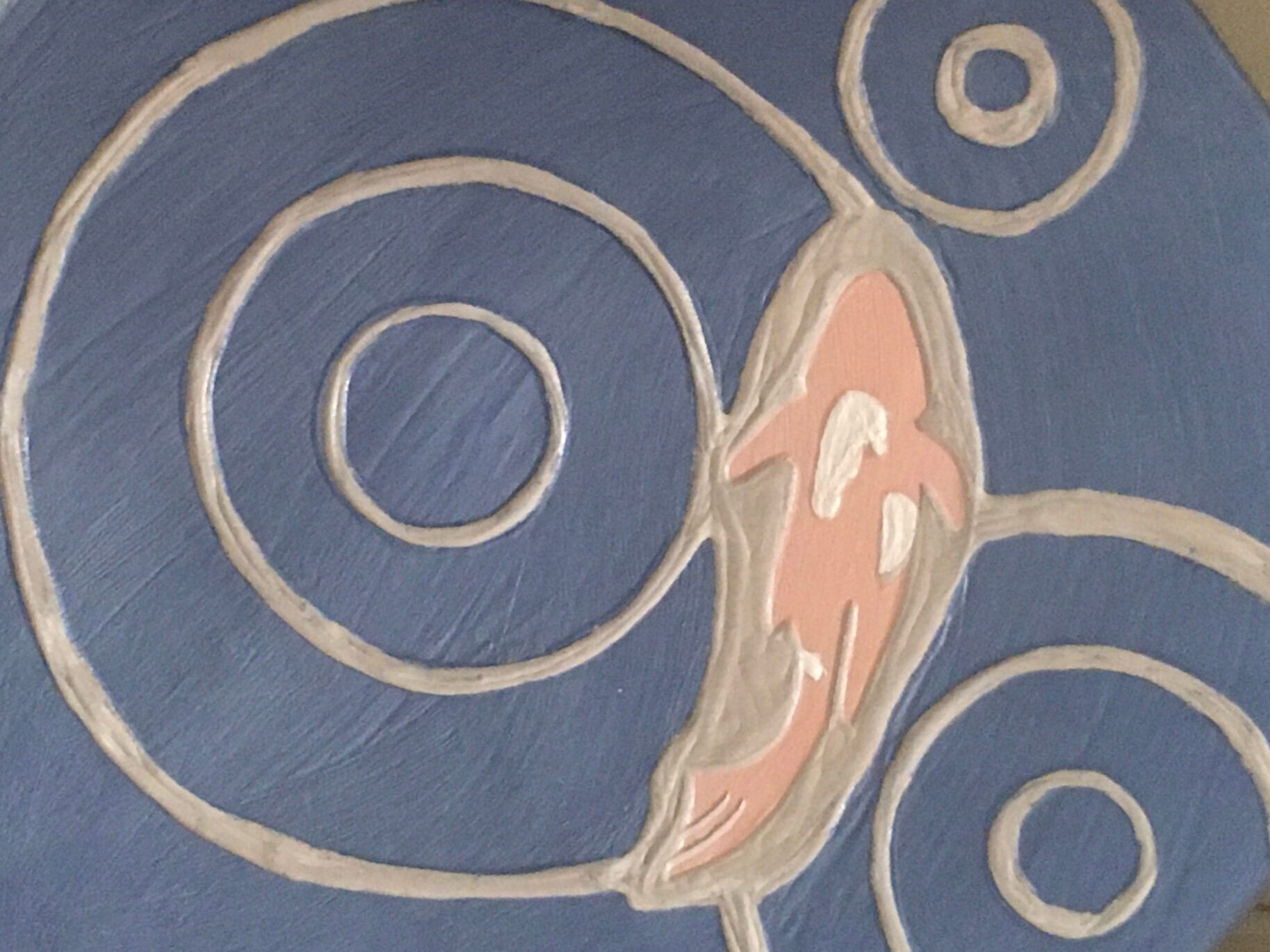 Chinese Koi Fish in Water Sgraffito Clay Decor, Clay Carving, Pottery ...