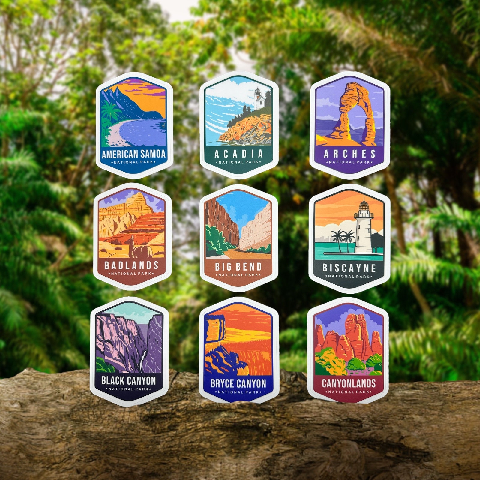 Waterproof National Park Stickers Vinyl Decals for Adventure Lovers ...