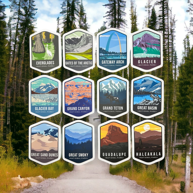Waterproof National Park Stickers - Vinyl Decals for Adventure Lovers ...