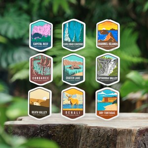 Waterproof National Park Stickers - Vinyl Decals for Adventure Lovers ...