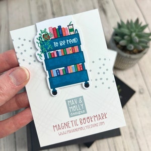 TBR to Be Read Cart Magnetic Bookmark | Bookish Magnetic Bookmark | TBR ...