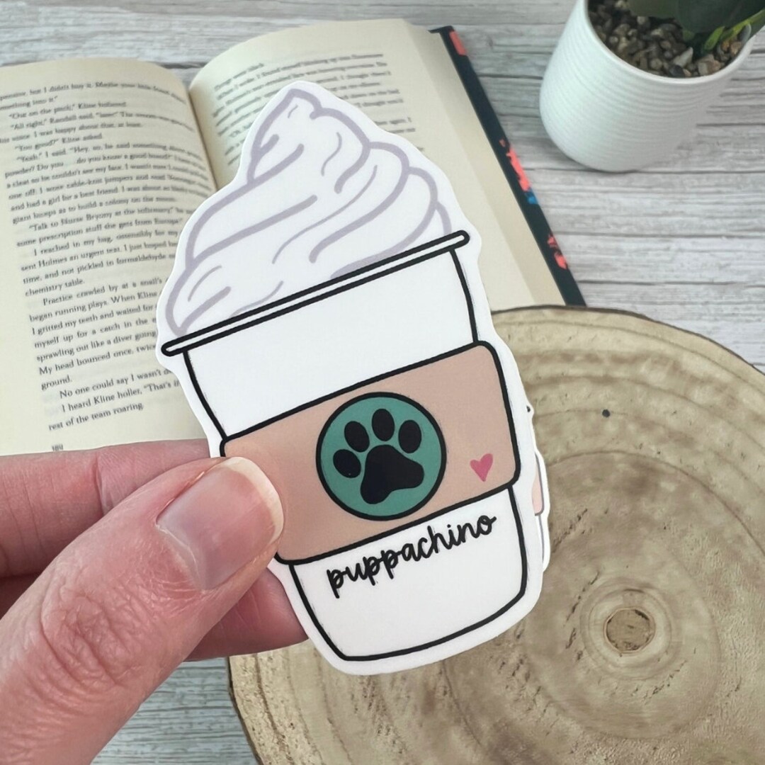 Pup Cup Sticker | Puppachino Sticker | Dog Sticker | Dog Laptop Sticker ...
