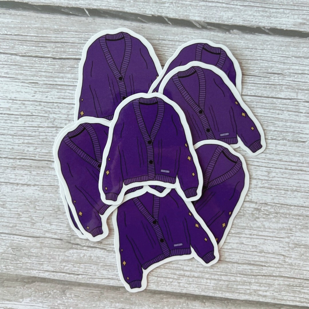 Purple Cardigan Sticker Speak Now Sticker Cardigan Sticker TS Sticker ...