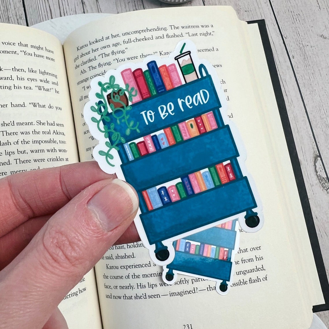 To Be Read TBR Sticker | Reading Sticker | TBR Cart Sticker | Book Club ...