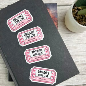 Romance Book Club Ticket Sticker | Romance Reader Sticker | Book Club ...