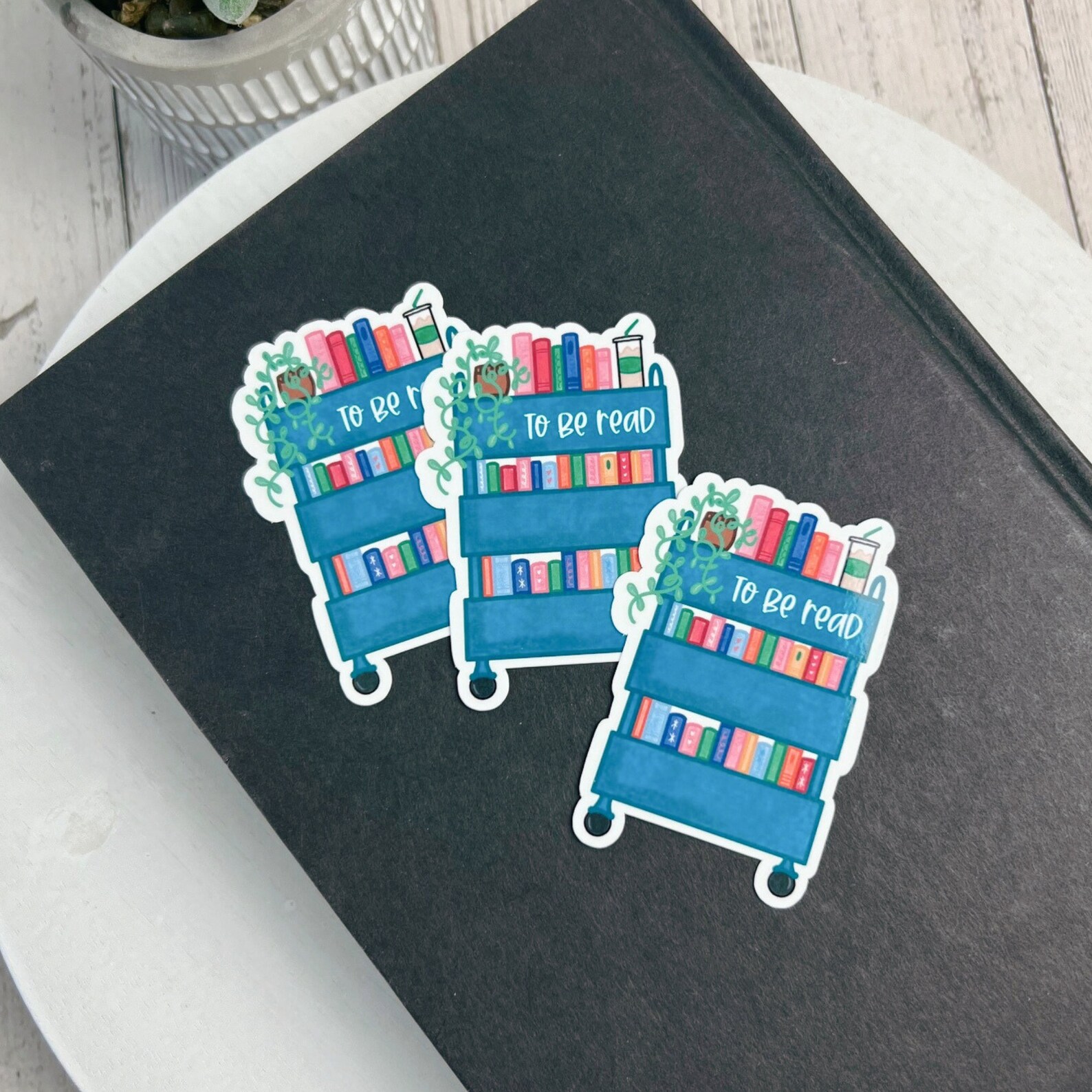 To Be Read TBR Sticker | Reading Sticker | TBR Cart Sticker | Book Club ...