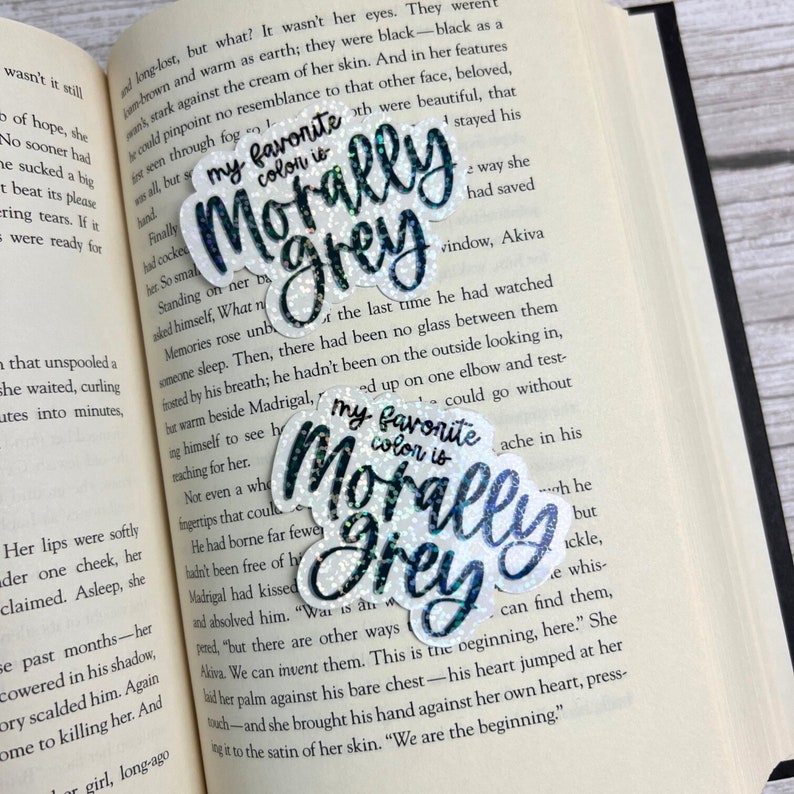 My Favorite Color is Morally Grey Sticker | Romantasy Sticker | Morally ...