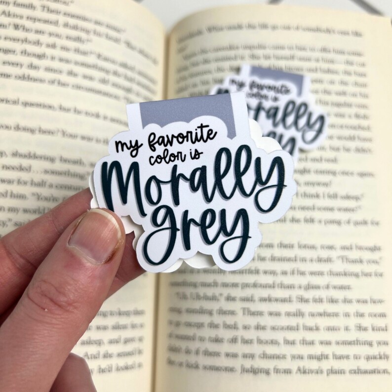 My Favorite Color is Morally Grey Magnetic Bookmark | Morally Grey ...